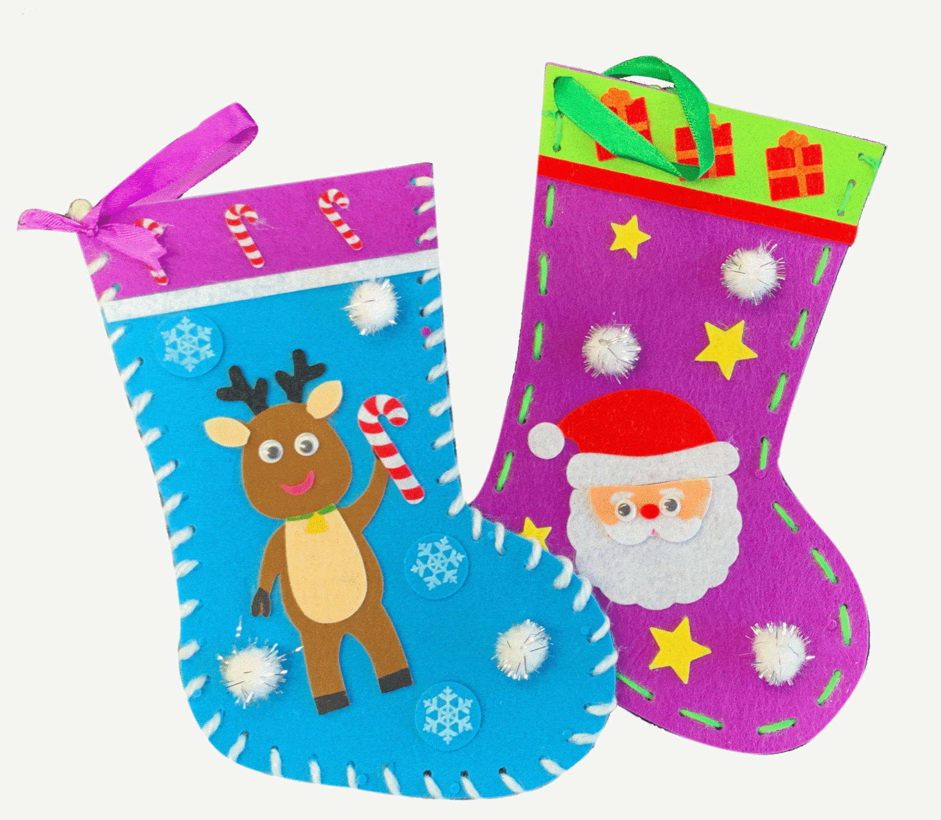 Christmas Felt Stockings - Start Kidz Creating